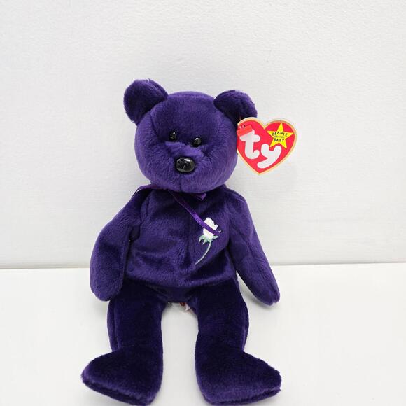 Toys | Ty Beanie Baby Princess The Dark Purple Princess Diana Bear 85 ...
